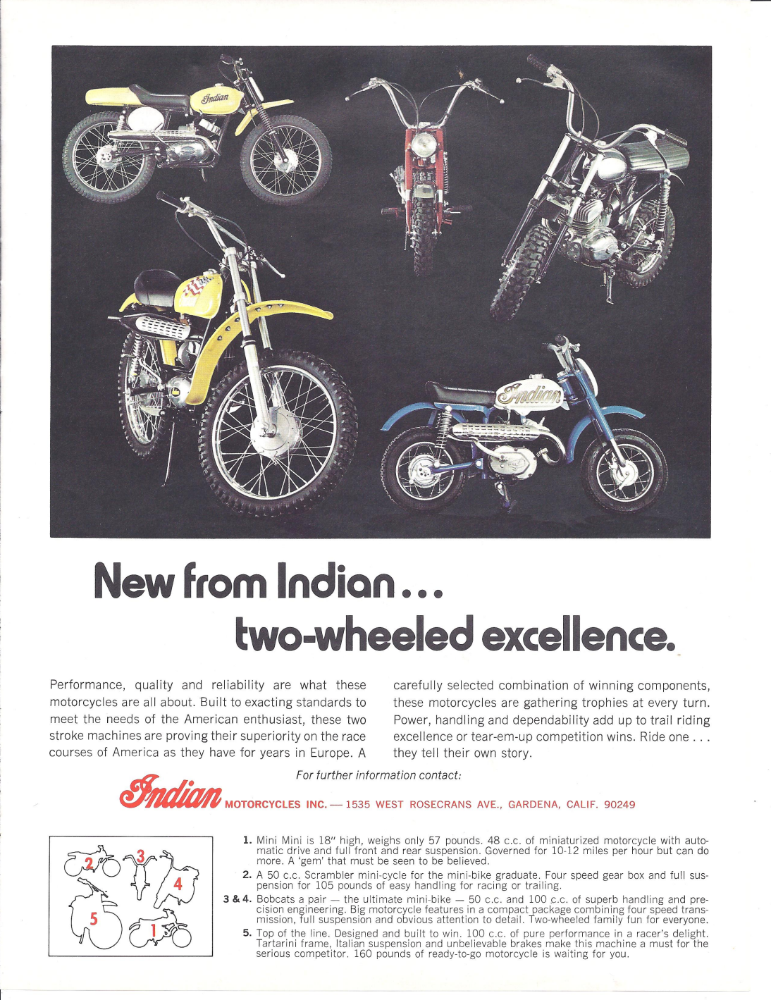 Indian Line Up – Indian Dirt Bike Parts