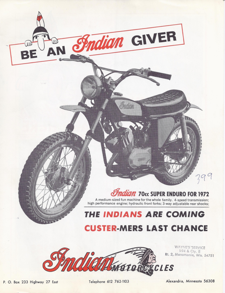Indian Line Up – Indian Dirt Bike Parts