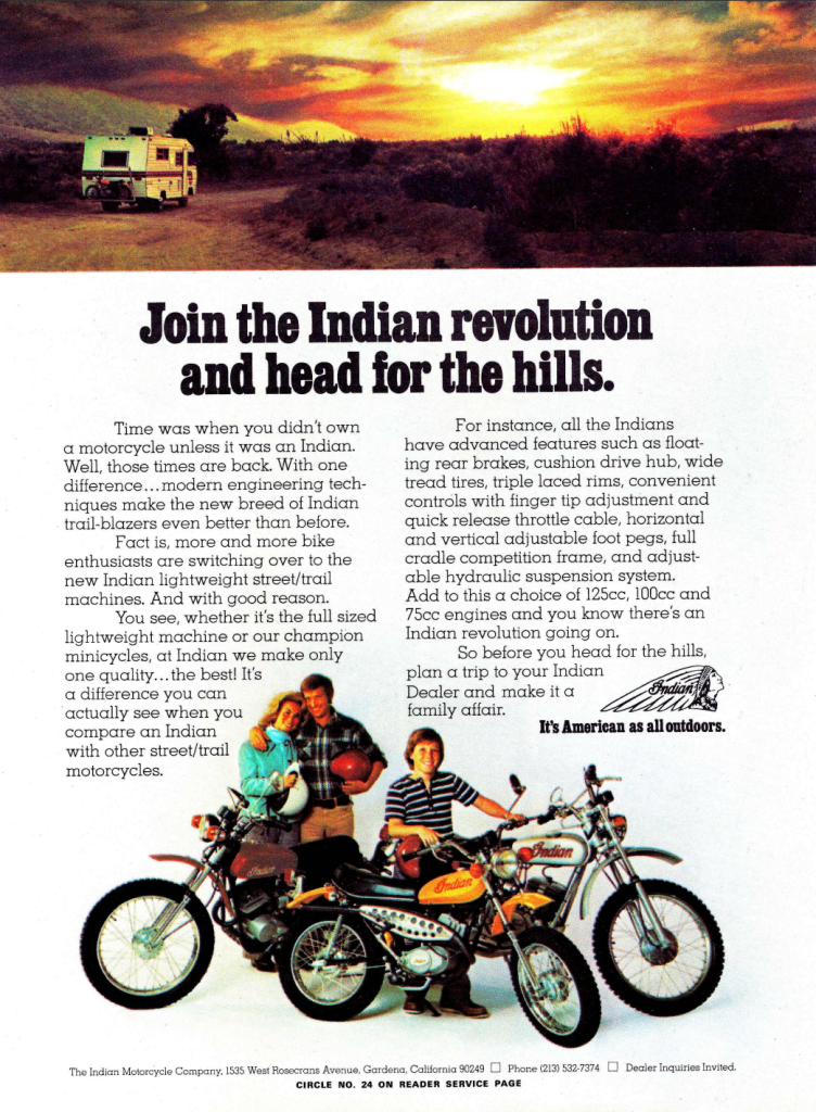 Indian Line Up – Indian Dirt Bike Parts